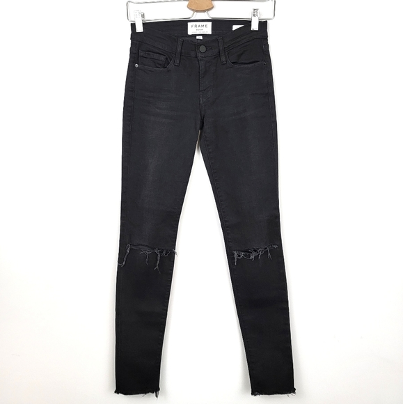 Frame Denim | Jeans | Frame Denim Black Le Skinny De Jeanne Jeans ...